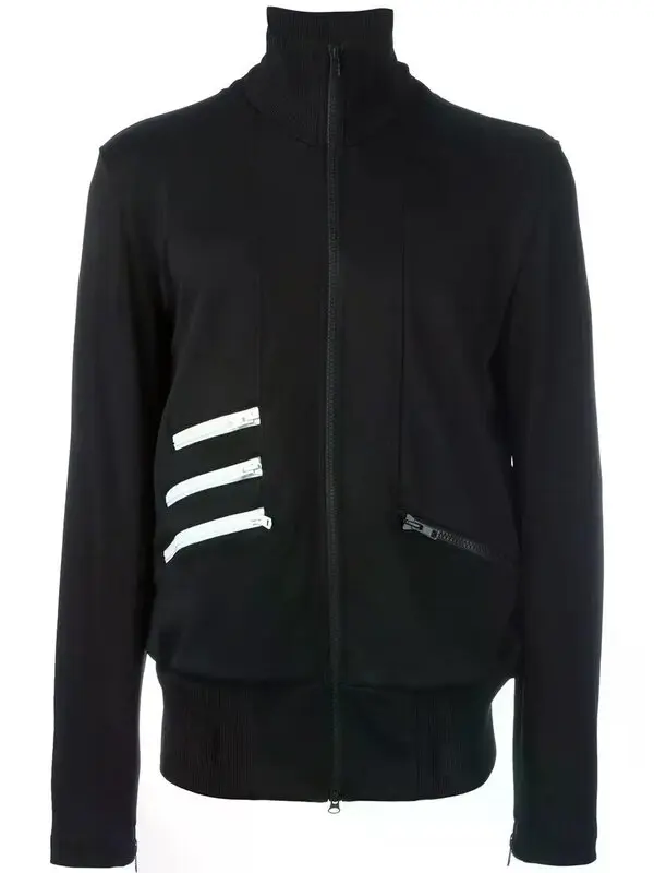 Y3 Striped Detail Zipped Sweatshirt