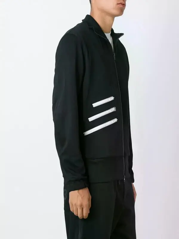 Y3 Striped Detail Zipped Sweatshirt