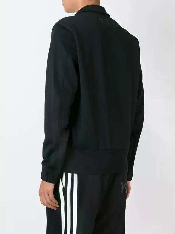 Y3 Striped Detail Zipped Sweatshirt
