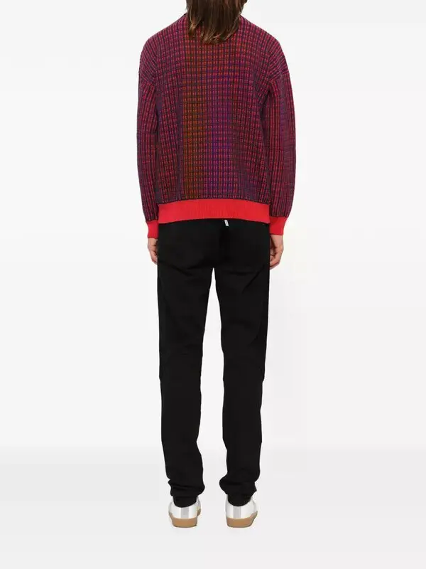Kenzo Check Knit Crew Neck Sweater
