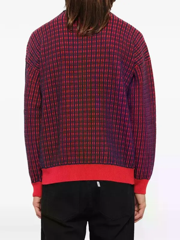 Kenzo Check Knit Crew Neck Sweater