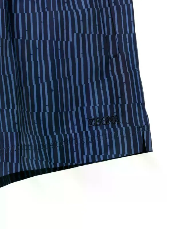 Zegna Striped Swim Shorts