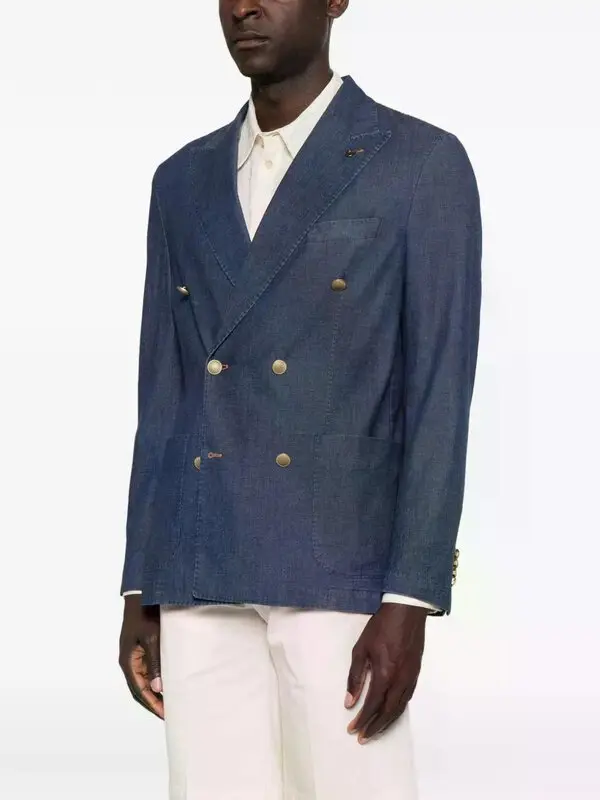 PAOLONI Double-breasted Peak-lapels Blazer