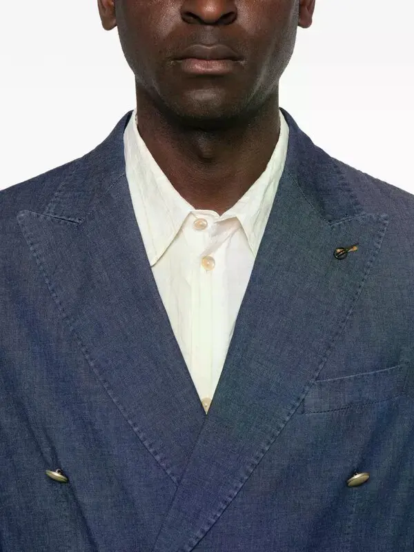 PAOLONI Double-breasted Peak-lapels Blazer