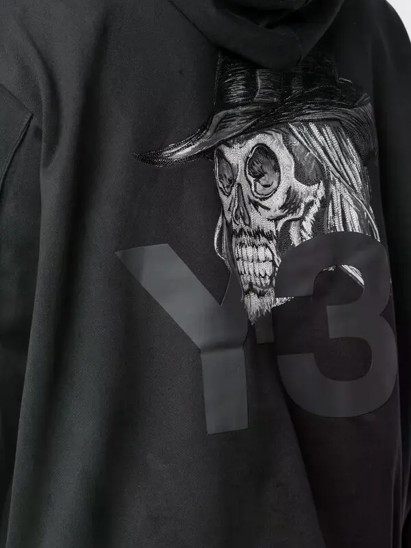 Y3 Yohji Skull Zipped Hoodie