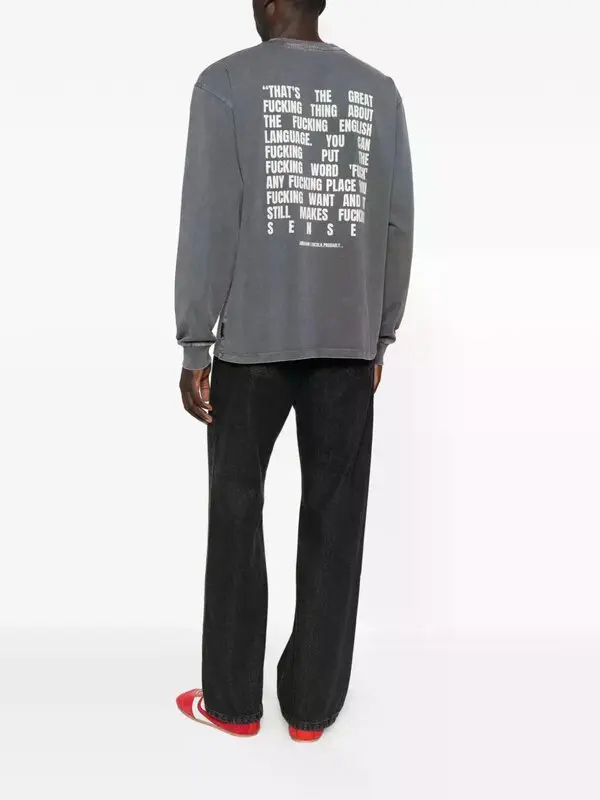 HOPEIUM Text-print Long-sleeve T-shirt