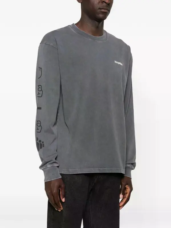 HOPEIUM Text-print Long-sleeve T-shirt