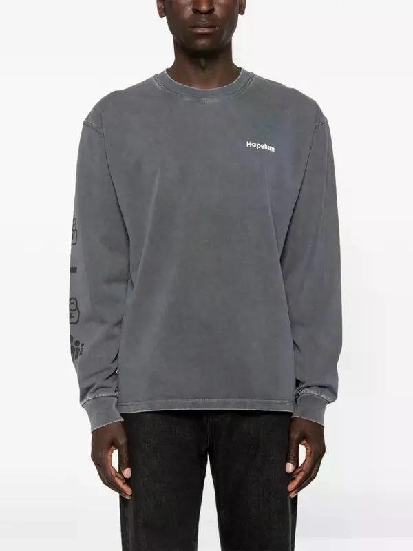 HOPEIUM Text-print Long-sleeve T-shirt
