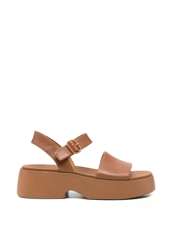Camper Tasha Buckle-fastening Platform Sandals - Brown