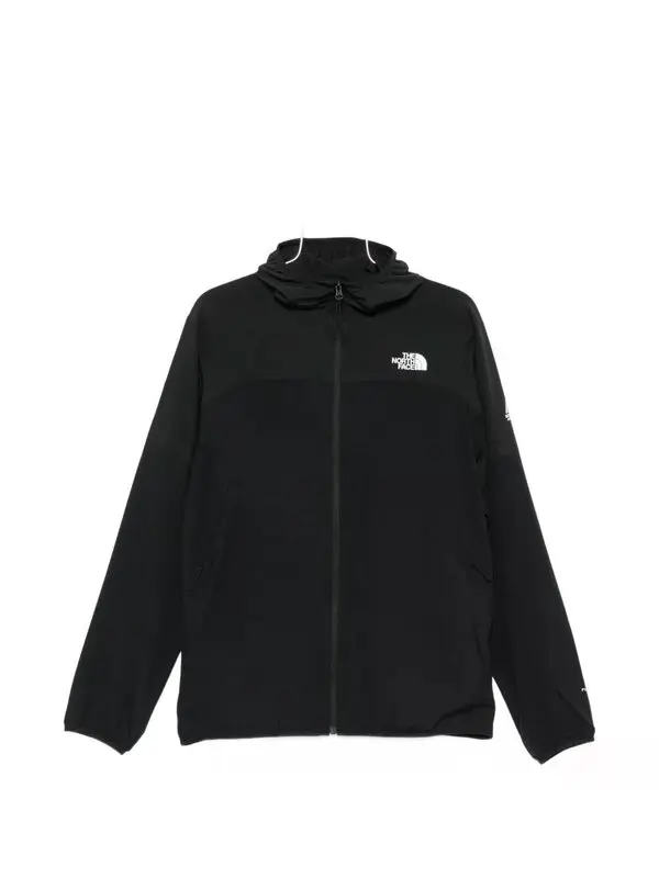 The North Face Logo Print Hooded Jacket - Black