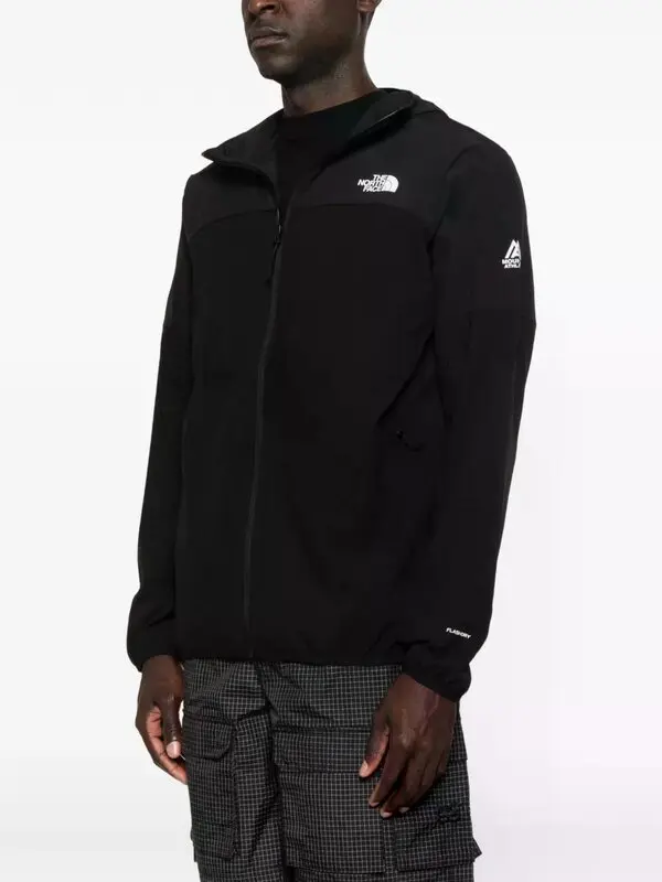 The North Face Logo Print Hooded Jacket - Black