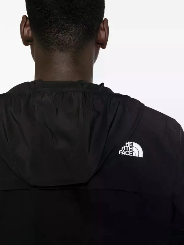 The North Face Logo Print Hooded Jacket - Black