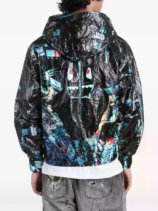 A BATHING APE All-over Print Zip-up Hooded Jacket