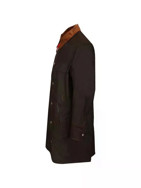 Barbour X Paul Smith Corduroy-collar Waxed-cotton Coat