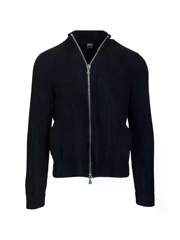 Fedeli Ribbed-knit Cashmere Cardigan - Blue
