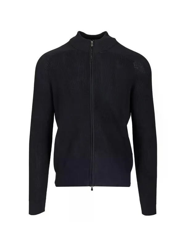 AL DUCA D’AOSTA 1902 Zip-up Ribbed Knit Cardigan