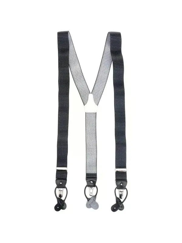 AL DUCA D’AOSTA 1902 Polka-dot Clip-on Braces - Black