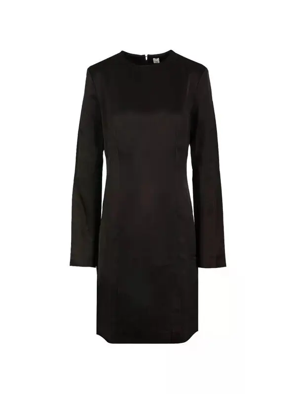 TOTEME Long-sleeve Round Neck Dress - Black