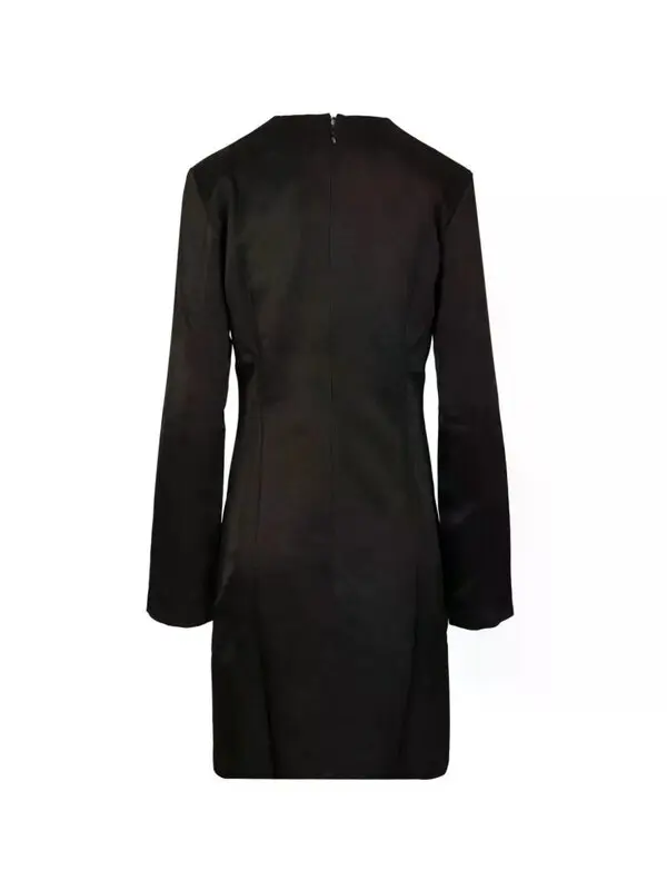 TOTEME Long-sleeve Round Neck Dress - Black
