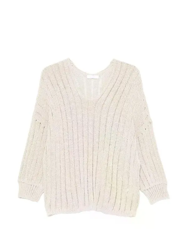 Fedeli Open-knit V-neck Sweater