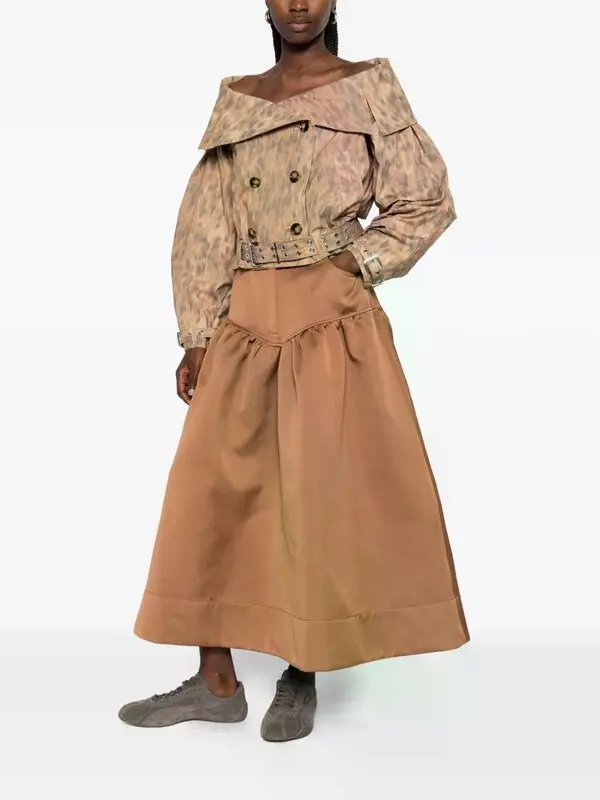 GANNI Gathered Yoke Skirt