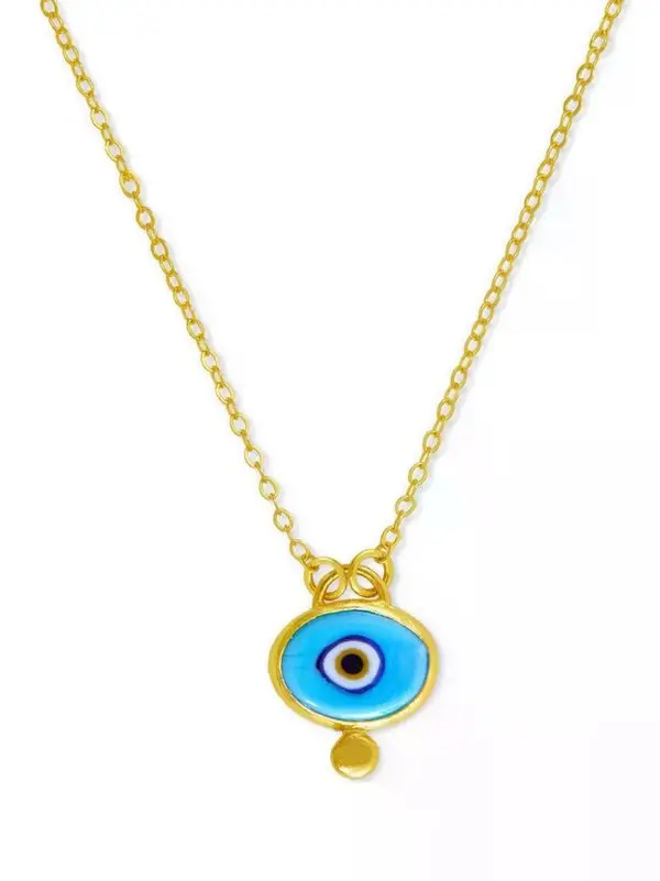 OTTOMAN HANDS Alara Evil Eye Pendant Necklace - Gold