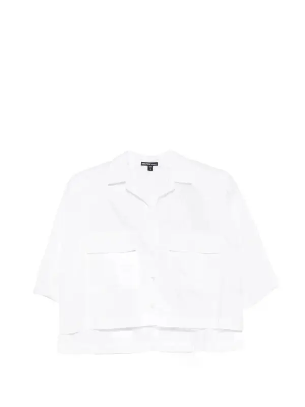 JAMES PERSE Patch Pocket Short Sleeve Shirt - White