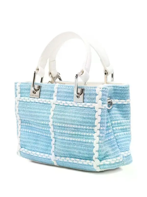 MARC ELLIS Check-pattern Woven Tote Bag