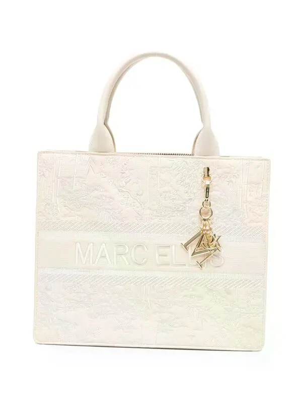MARC ELLIS Logo Embroidered Jacquard Shoulder Bag