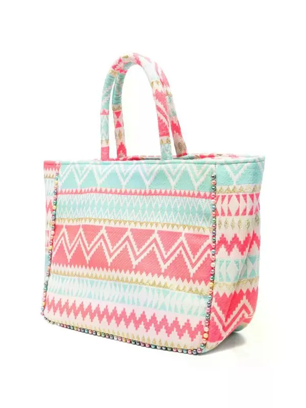 MARC ELLIS Geometric Pattern Bead-embellished Shoulder Bag