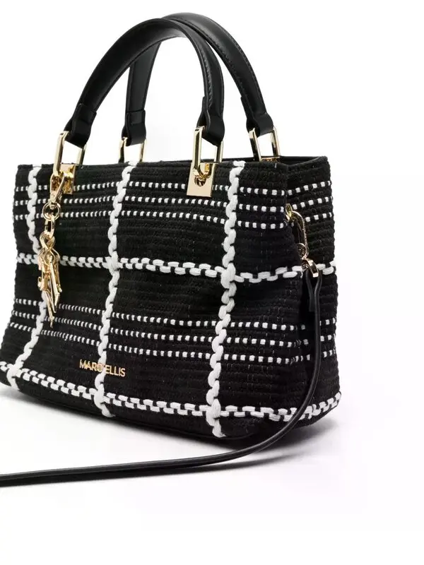 MARC ELLIS Krissy Check-pattern Shoulder Bag - Black