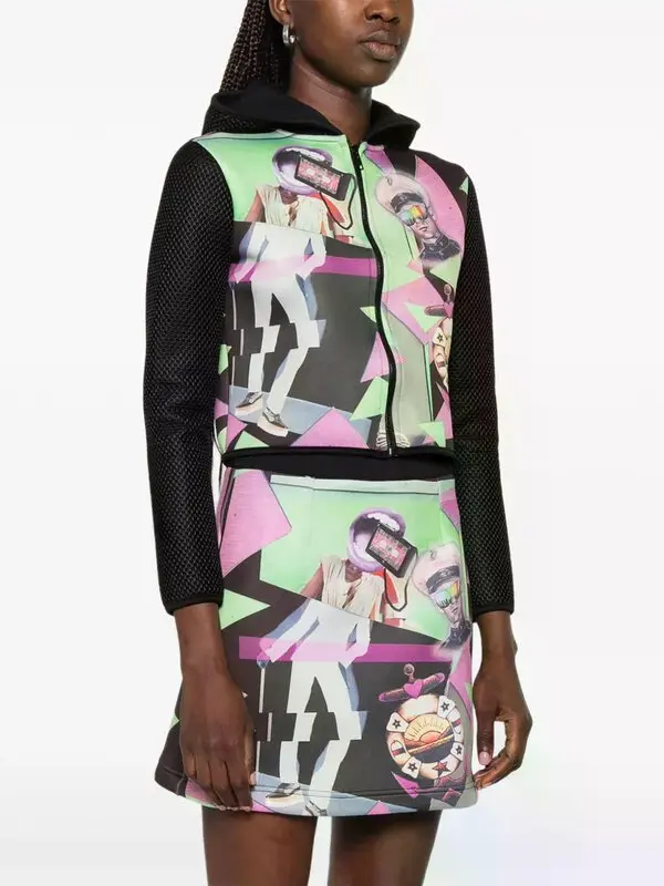 The Artistylist Graphic Print Zip-up Hoodie