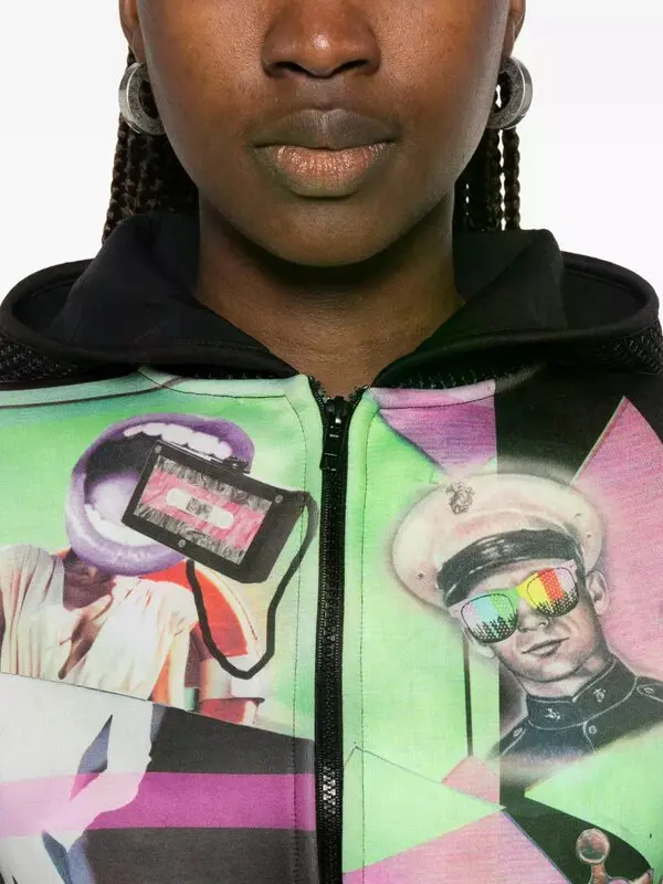 The Artistylist Graphic Print Zip-up Hoodie