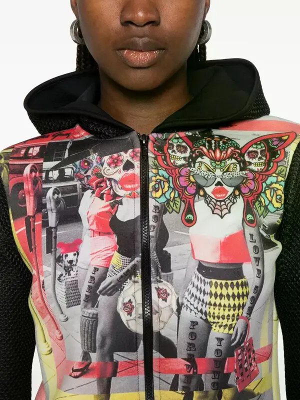 The Artistylist Graphic Print Zip-up Hoodie