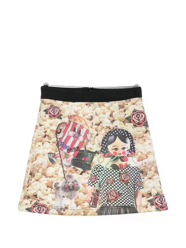 The Artistylist A-line Mini Skirt With Popcorn Print