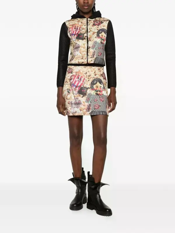 The Artistylist A-line Mini Skirt With Popcorn Print