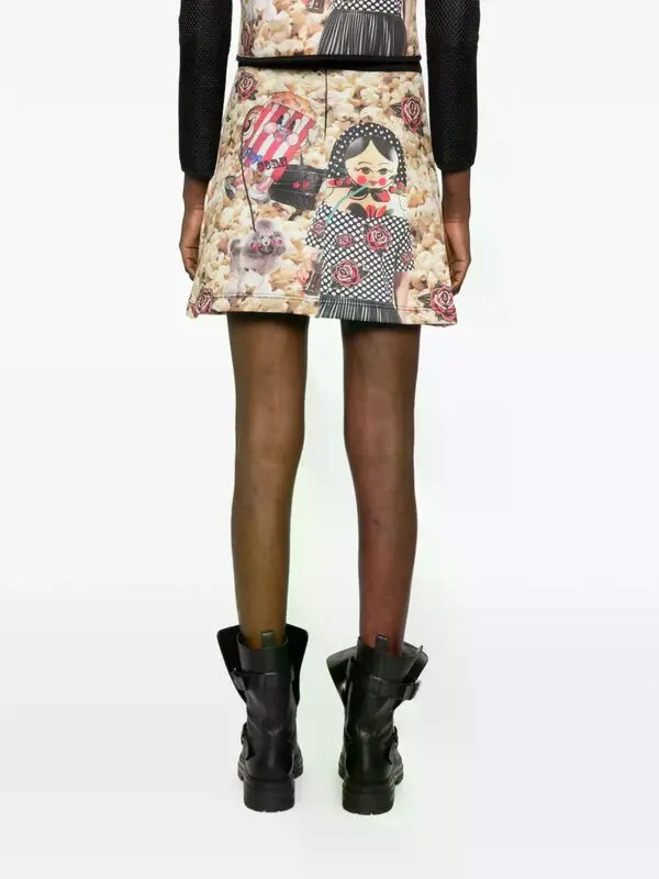 The Artistylist A-line Mini Skirt With Popcorn Print