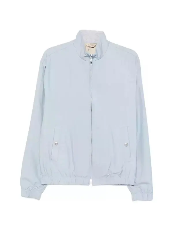 Eleventy Silk Zip-up Jacket