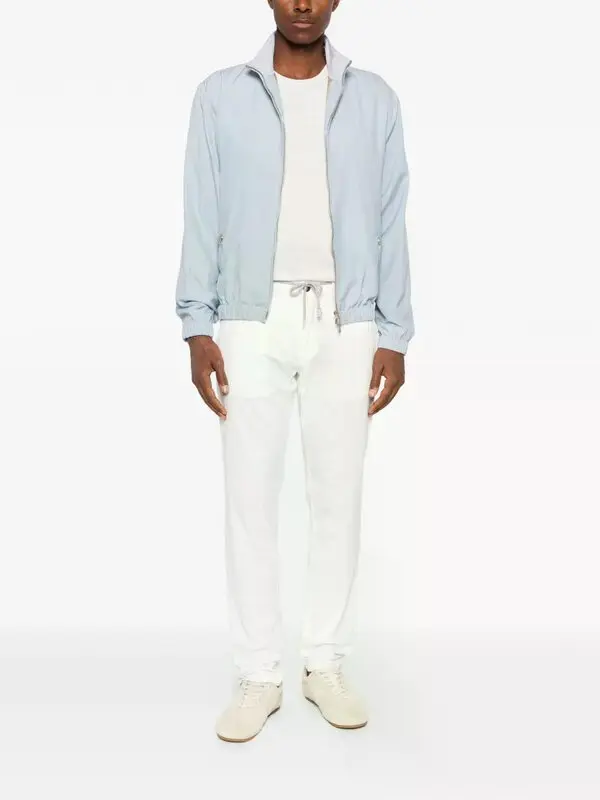 Eleventy Silk Zip-up Jacket