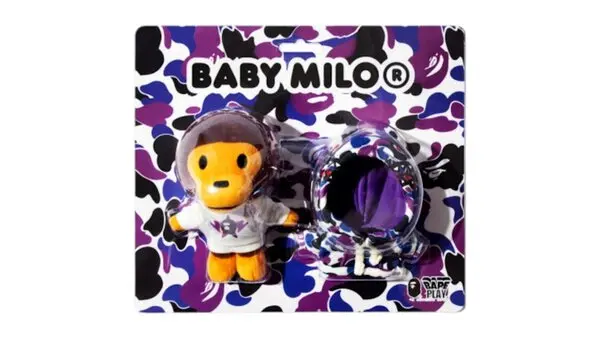 A BATHING APE Hk 20th Anniversary Baby Milo Keychain - Royal Pruple