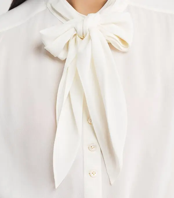 Tory Burch Sleeveless Bow Blouse