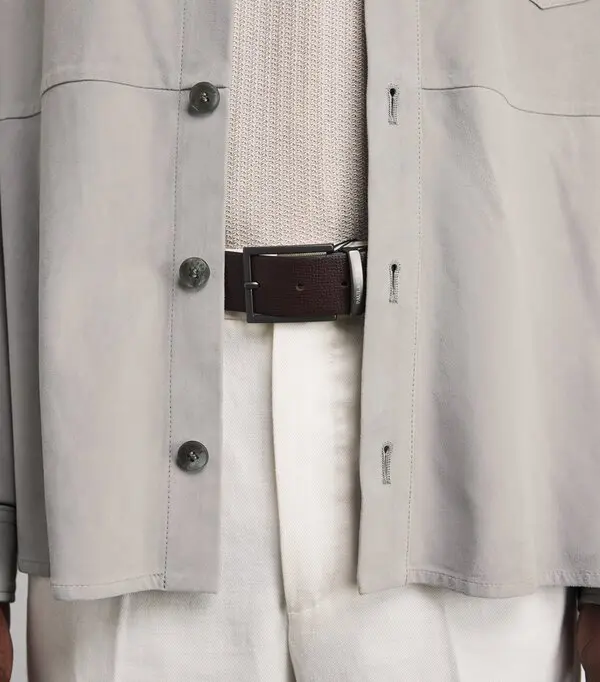 Paul & Shark Aqua Suede Overshirt