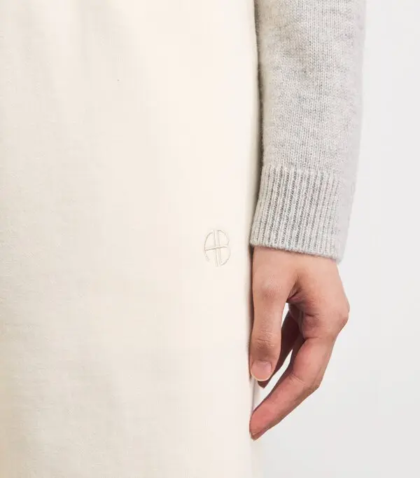 ANINE BING Kacey Straight Sweatpants - Beige