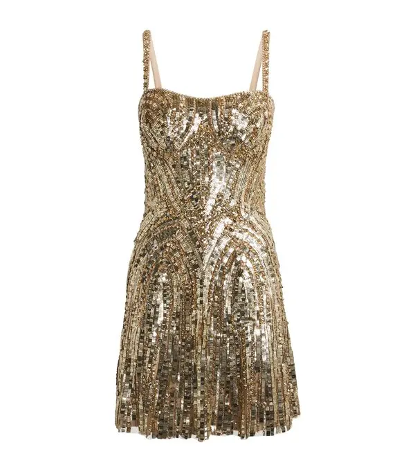 Jenny Packham Embellished Rebecca Mini Dress