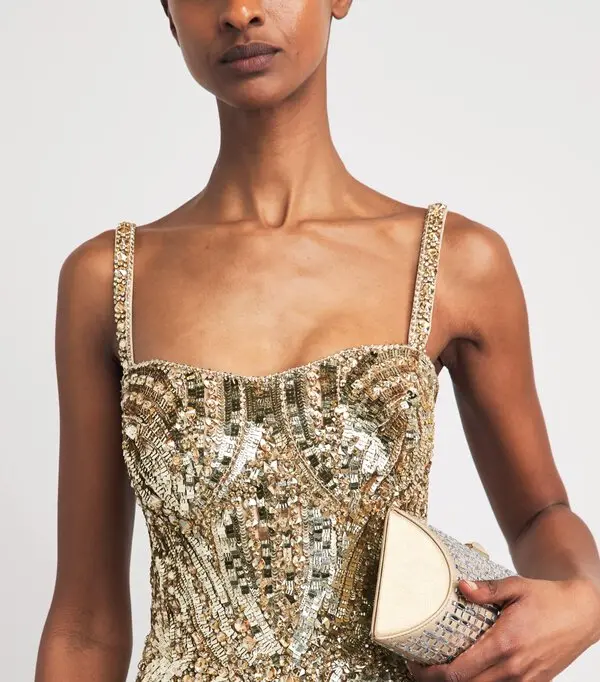 Jenny Packham Embellished Rebecca Mini Dress