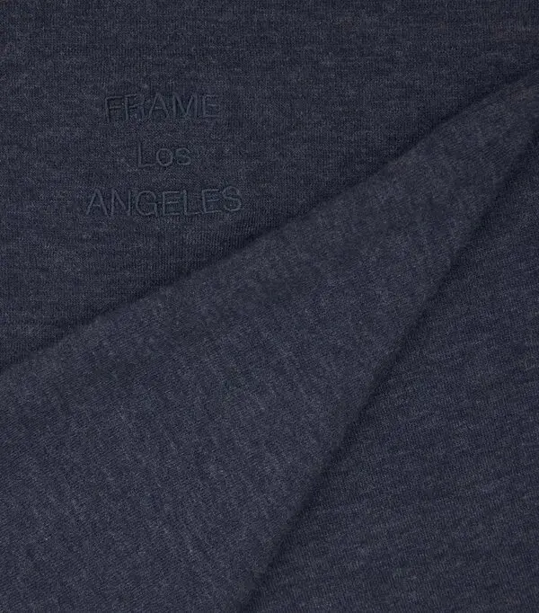 FRAME Cotton Duo Fold T-shirt - Navy