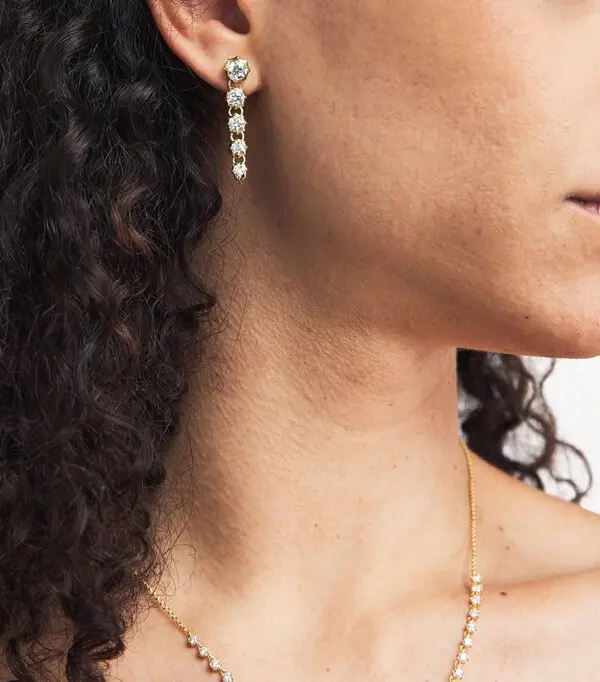 JADE TRAU Five-stone Drop Earrings