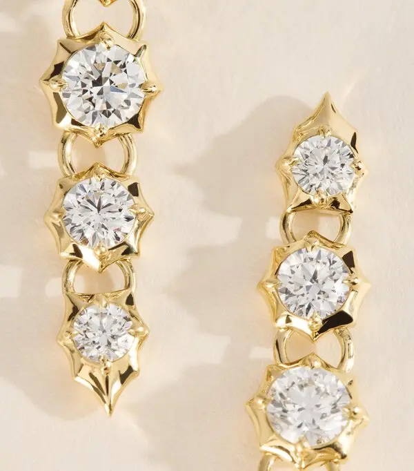 JADE TRAU Five-stone Drop Earrings