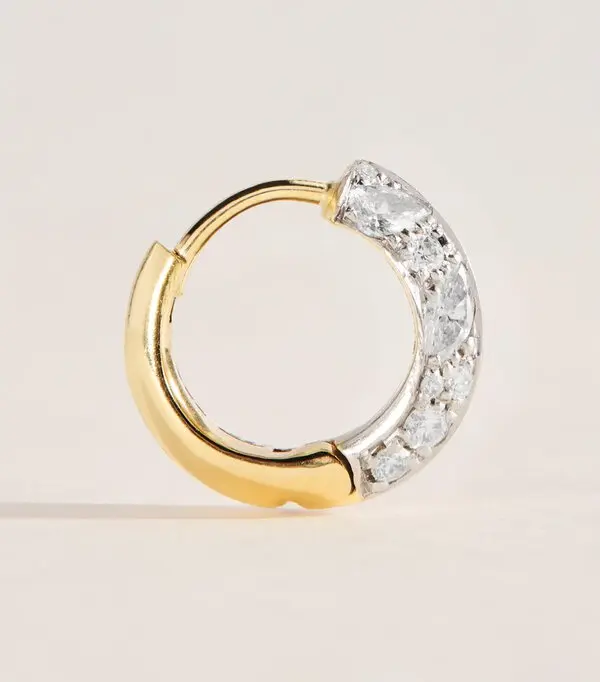 JADE TRAU Diamond Frankie Huggie Hoops