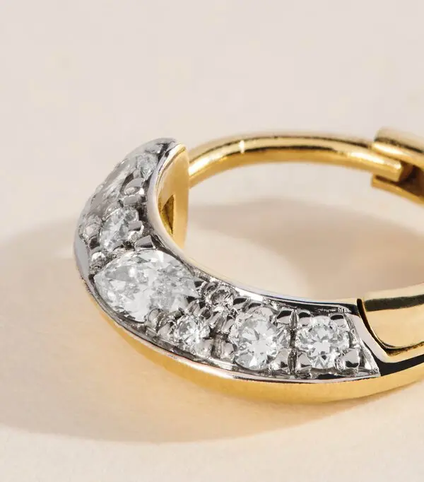 JADE TRAU Diamond Frankie Huggie Hoops